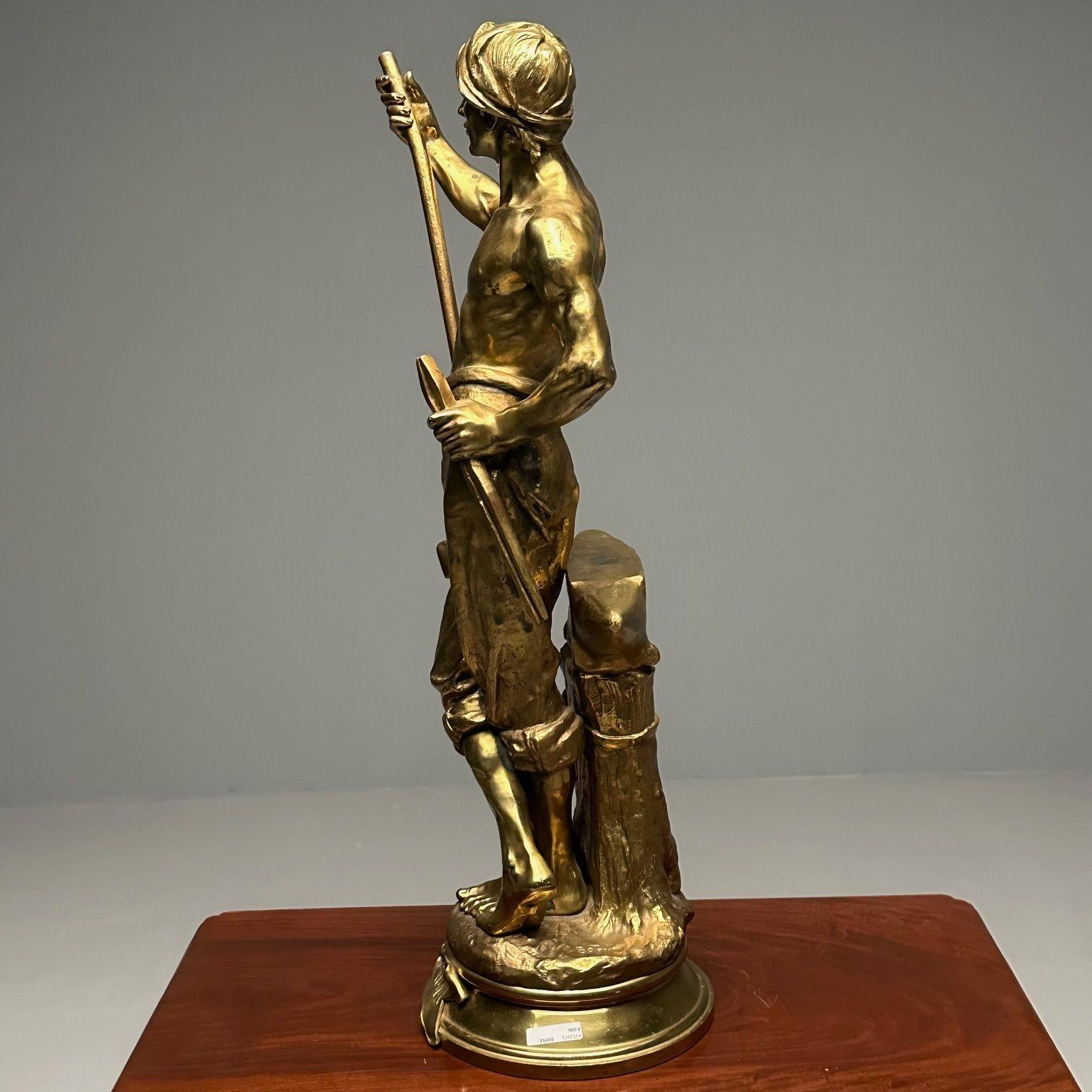 Antoine Bofill Style, Belle Époque, Bronze Statue, Male Motif, Europe ...