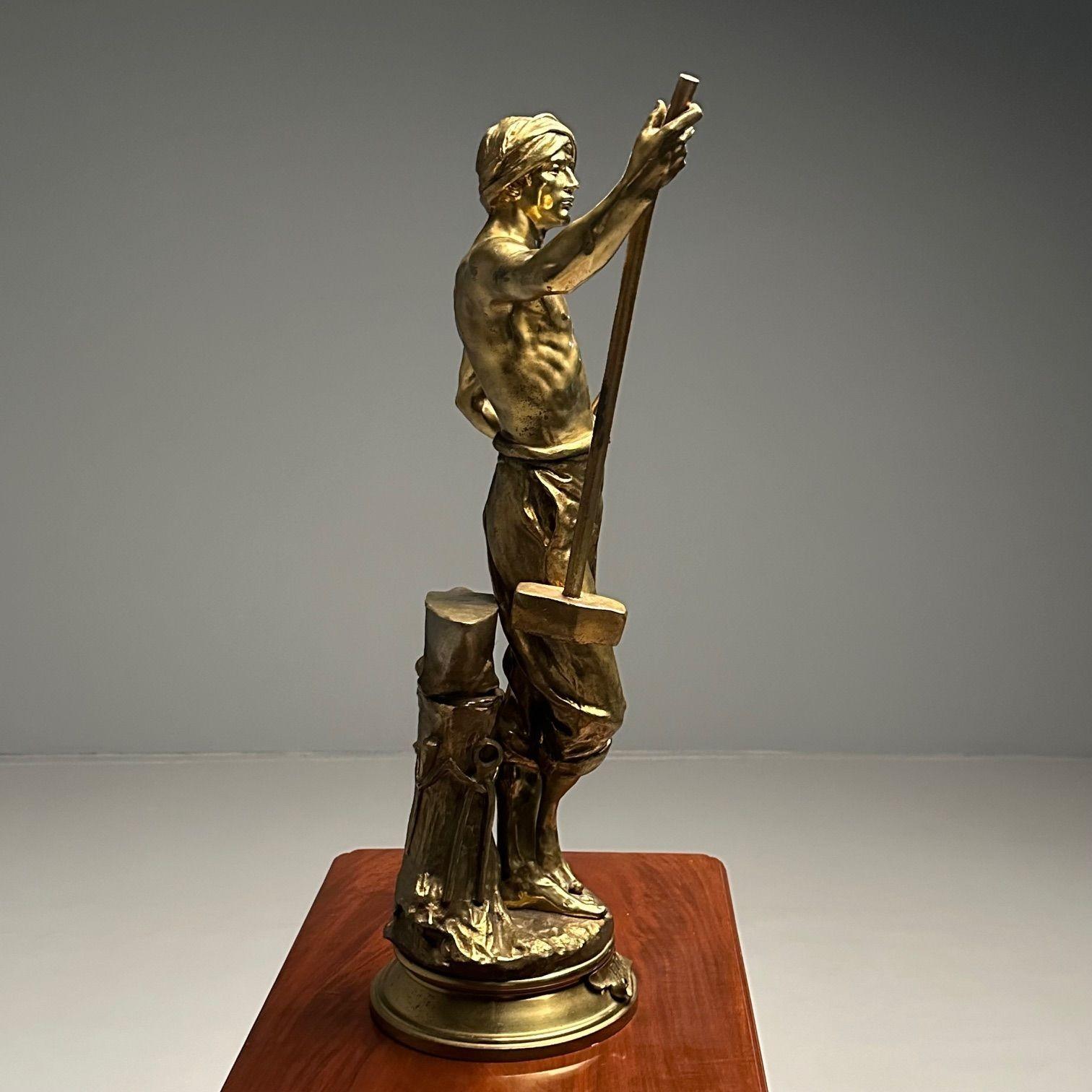 Antoine Bofill Style, Belle Époque, Bronze Statue, Male Motif, Europe ...