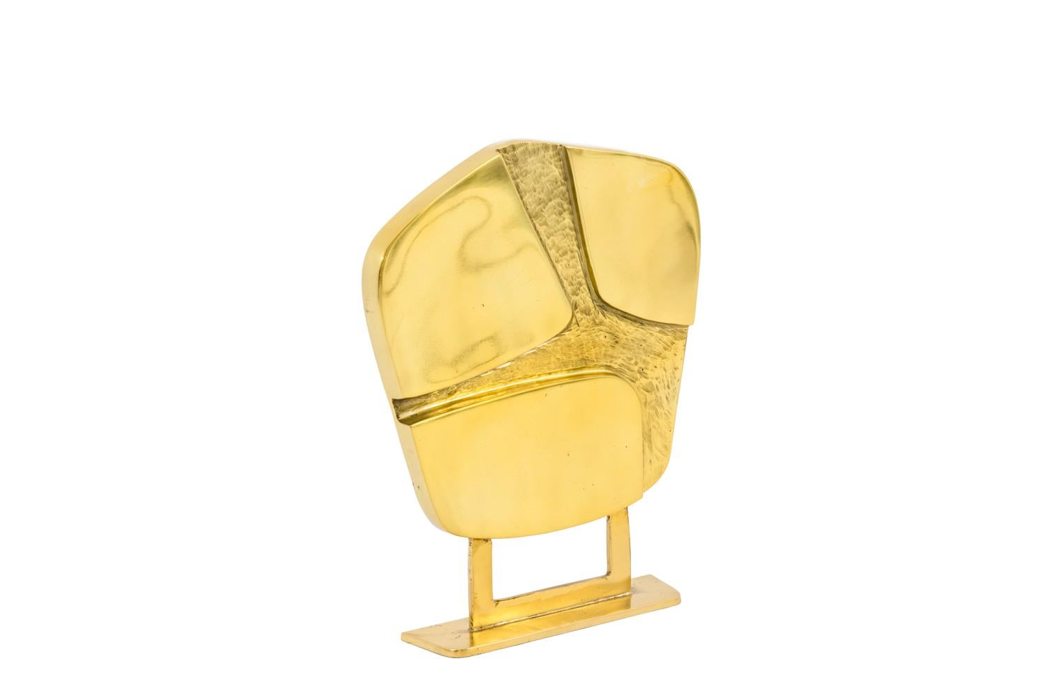 Gilt Bronze Geometrical Shape Sculpture, circa 1970 at 1stDibs ...
