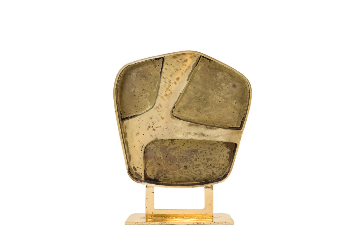 Gilt Bronze Geometrical Shape Sculpture, circa 1970 at 1stDibs ...