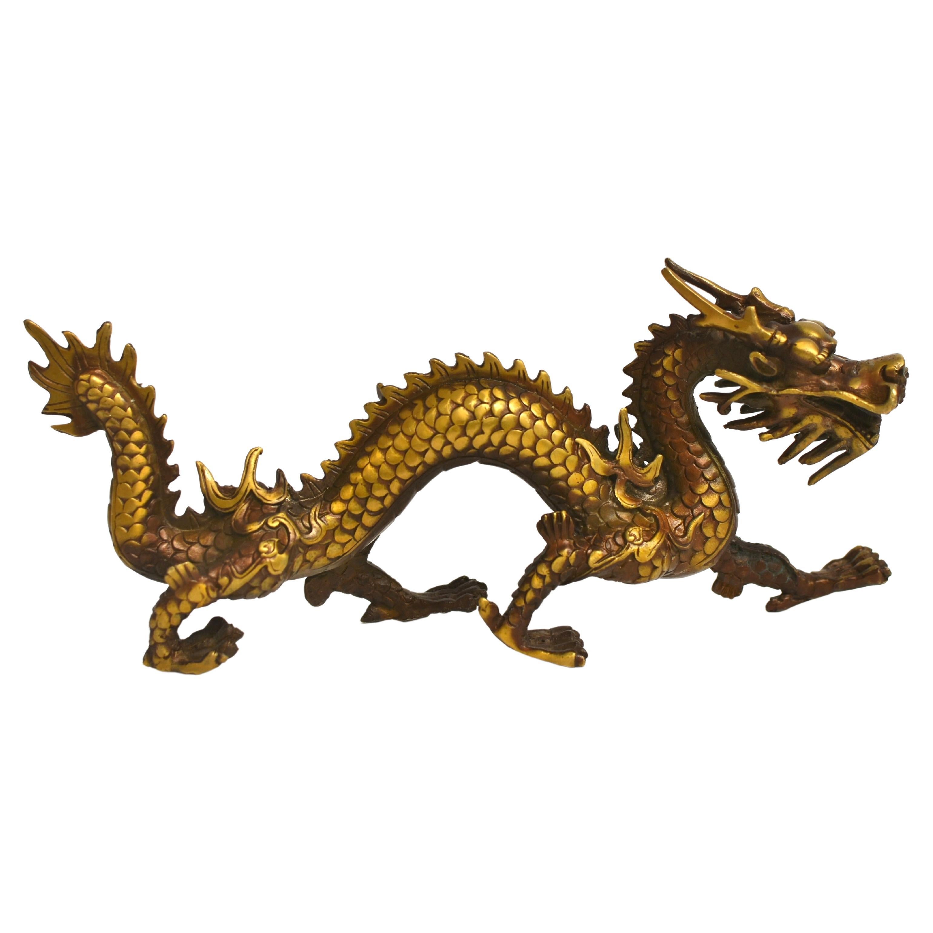 Small Gold Bronze Dragon at 1stDibs
