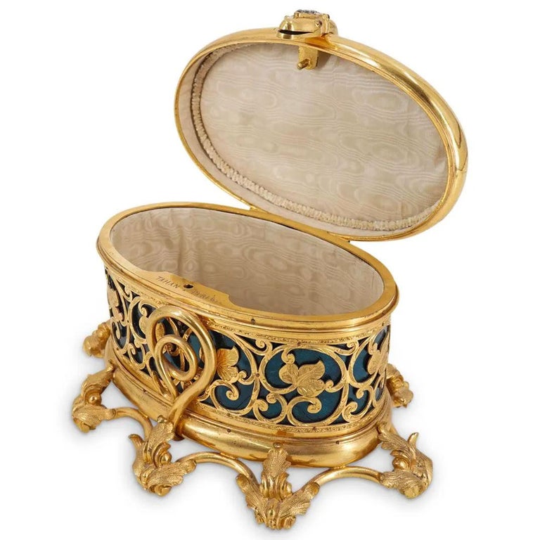 Gilt Bronze Jewelry Chest by Tahan of Paris, circa 1900 For Sale at 1stDibs