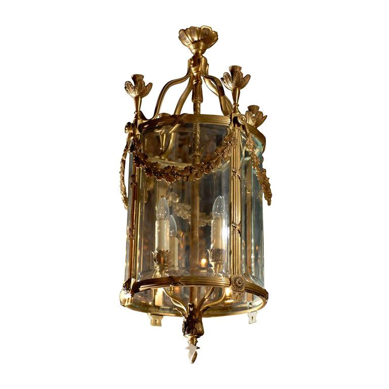 Japanese Gilt Bronze Hanging Lantern at 1stDibs