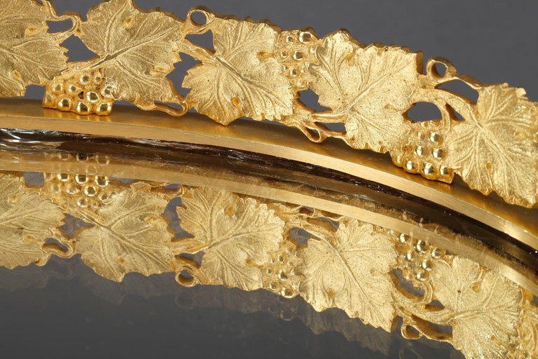 Gilt Bronze Mirrored Plateau by L'Escalier de Cristal at 1stDibs