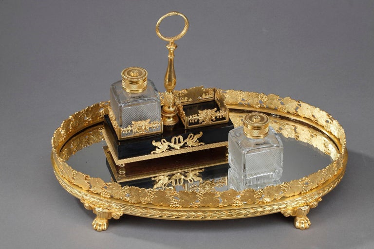 Gilt Bronze Mirrored Plateau by L'Escalier de Cristal at 1stDibs
