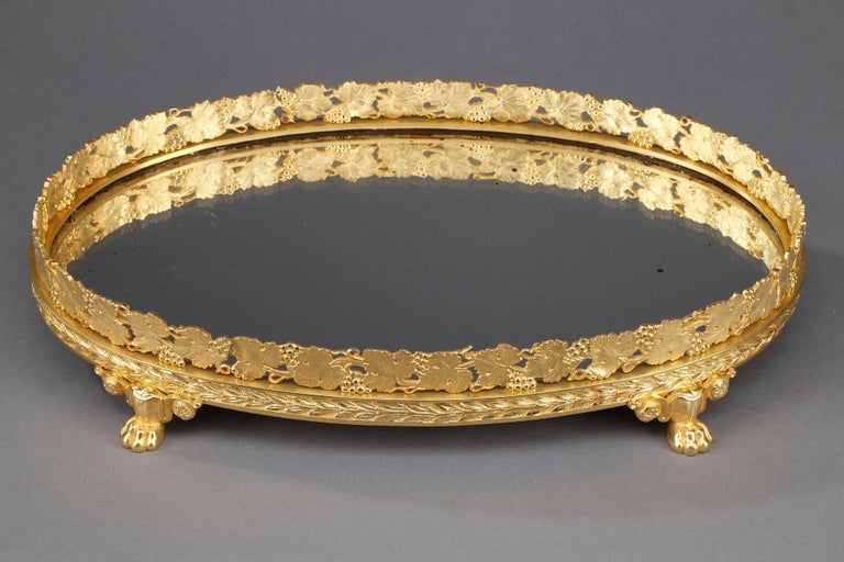 Gilt Bronze Mirrored Plateau by L'Escalier de Cristal at 1stDibs