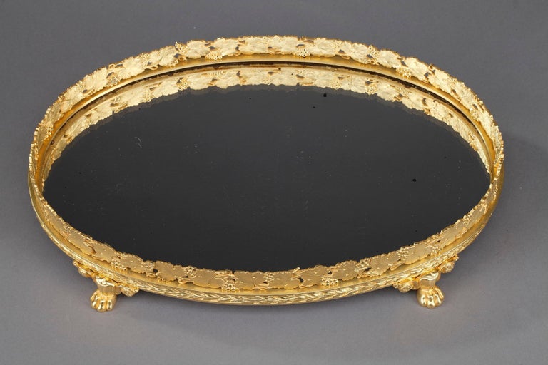 Gilt Bronze Mirrored Plateau by L'Escalier de Cristal at 1stDibs