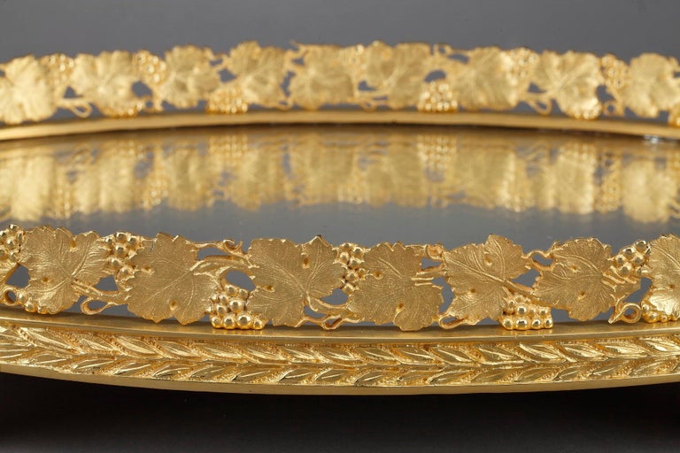 Gilt Bronze Mirrored Plateau by L'Escalier de Cristal at 1stDibs