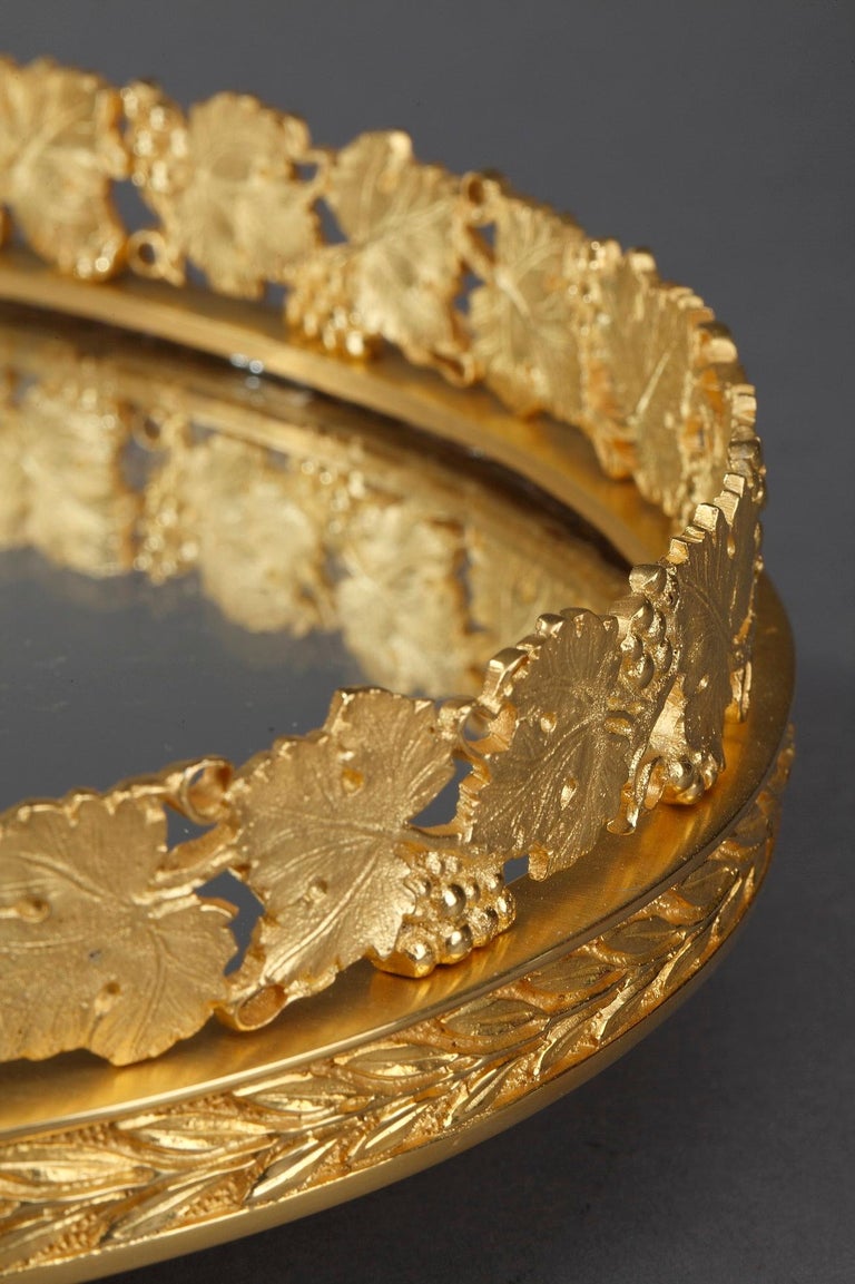 Gilt Bronze Mirrored Plateau by L'Escalier de Cristal at 1stDibs