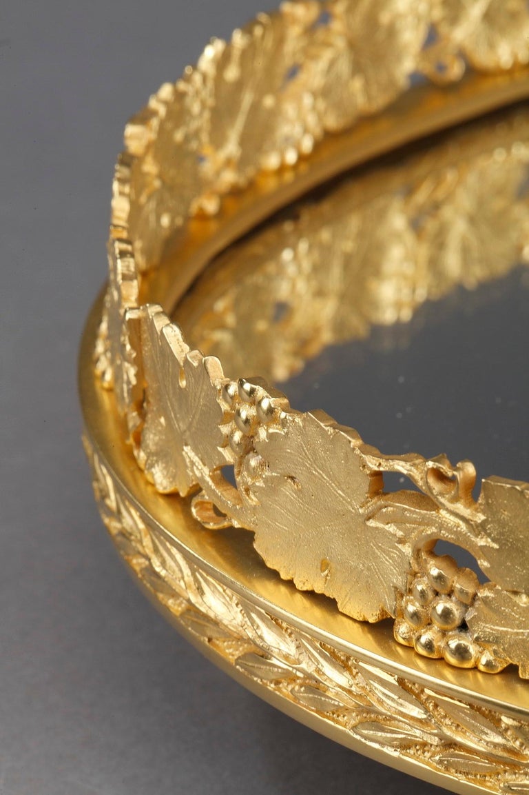 Gilt Bronze Mirrored Plateau by L'Escalier de Cristal at 1stDibs