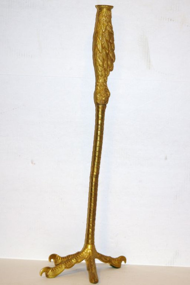 Gilt Bronze Ostrich Leg Candlestick. For Sale at 1stDibs | ostrich legs