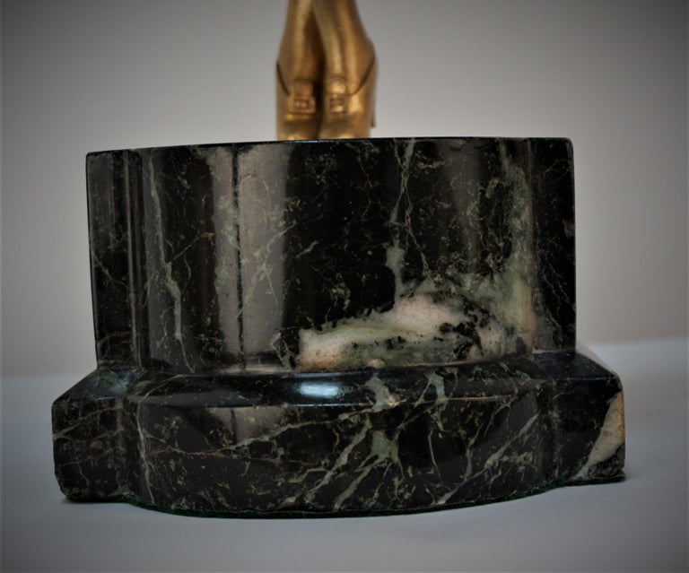 Gilt Bronze Sculpture of a Woman Dance by Claire Jeanne Roberte Colinet ...