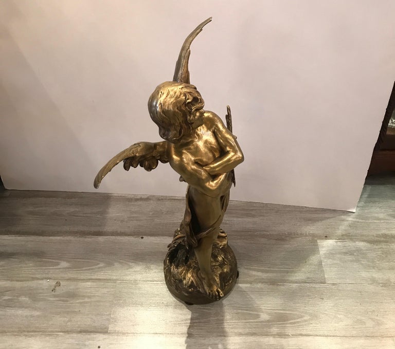 Gilt Bronze Sculpture of Cupid, France For Sale at 1stDibs