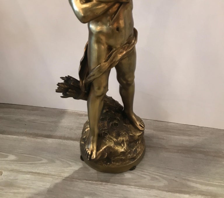 Gilt Bronze Sculpture of Cupid, France For Sale at 1stDibs