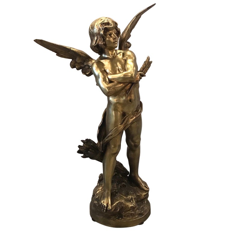 Gilt Bronze Sculpture of Cupid, France For Sale at 1stDibs