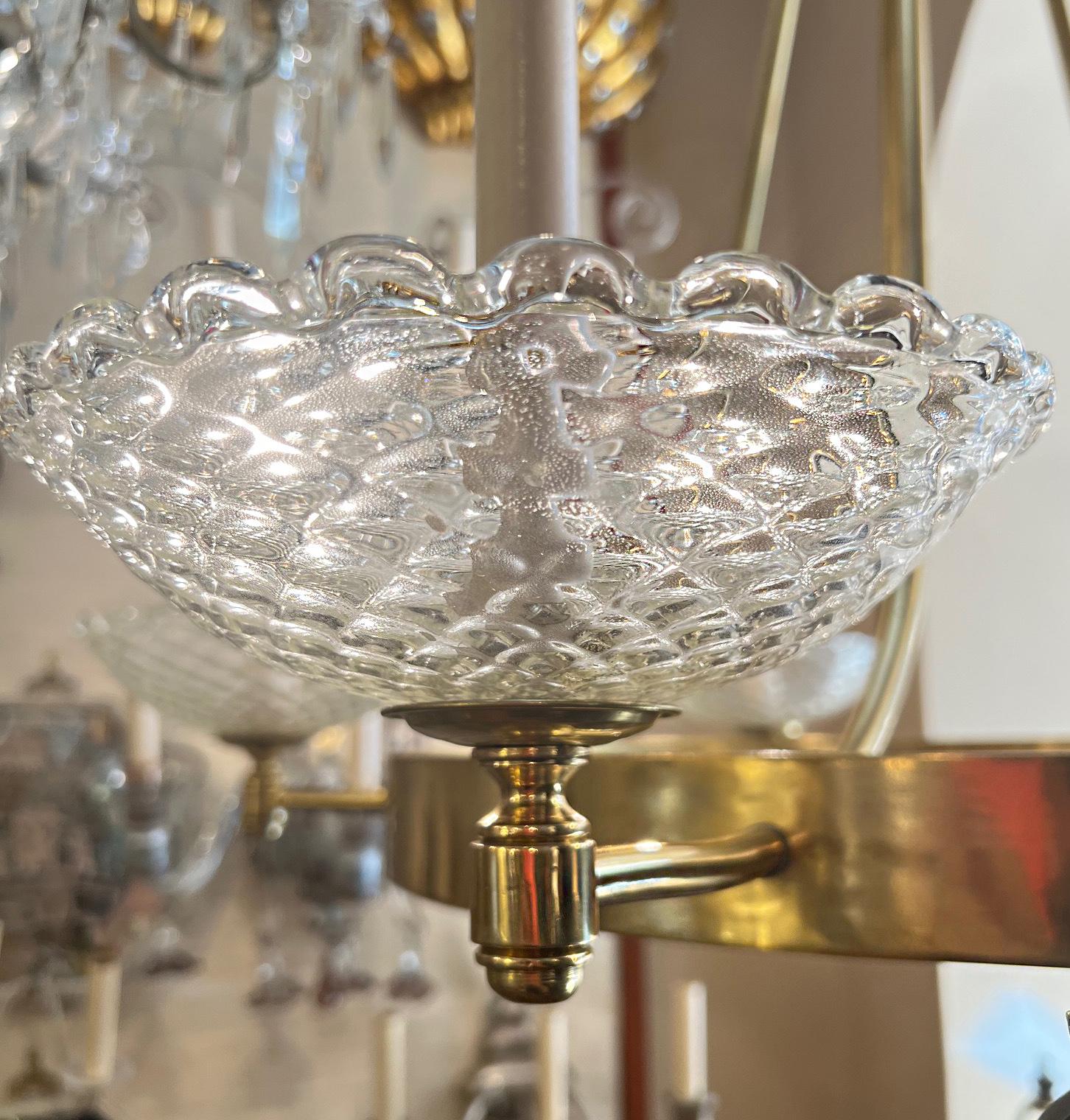Gilt Chandelier with Murano Glass Bobeches For Sale at 1stDibs ...