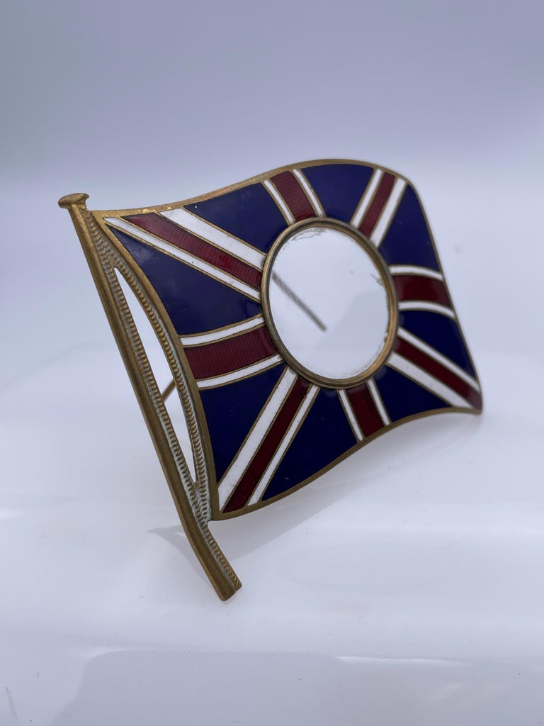 Gilt Enamel Union Jack Picture Frame For Sale at 1stDibs