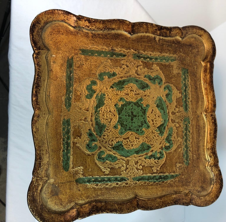 Gilt Finish Florentine Side Table For Sale at 1stDibs | florentine table