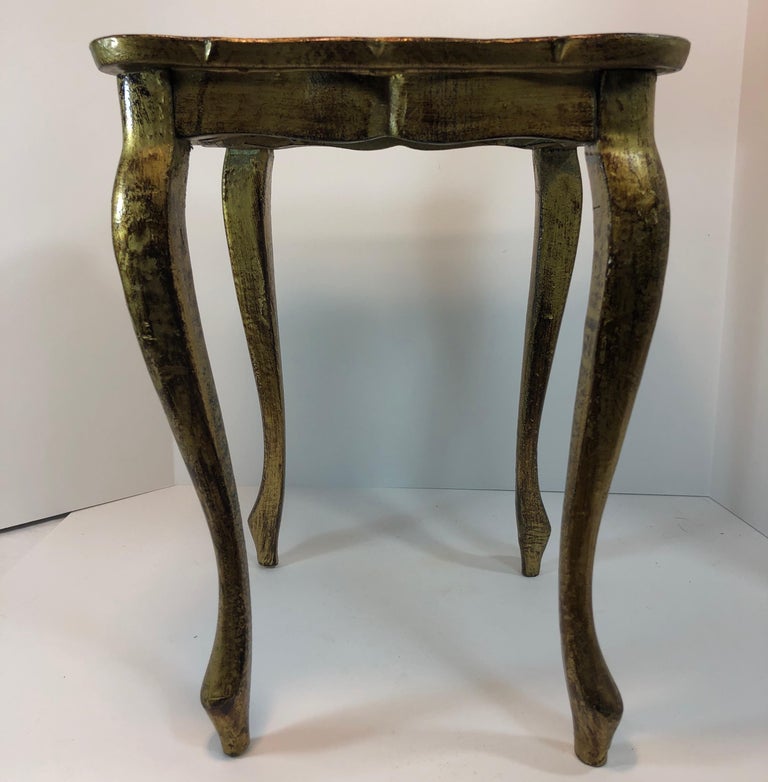 Gilt Finish Florentine Side Table For Sale at 1stDibs | florentine ...