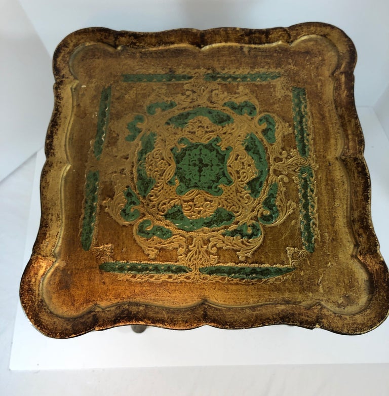 Gilt Finish Florentine Side Table For Sale at 1stDibs | florentine table
