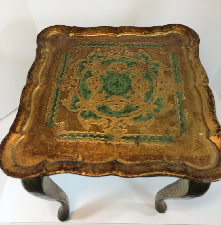 Gilt Finish Florentine Side Table For Sale at 1stDibs | florentine table