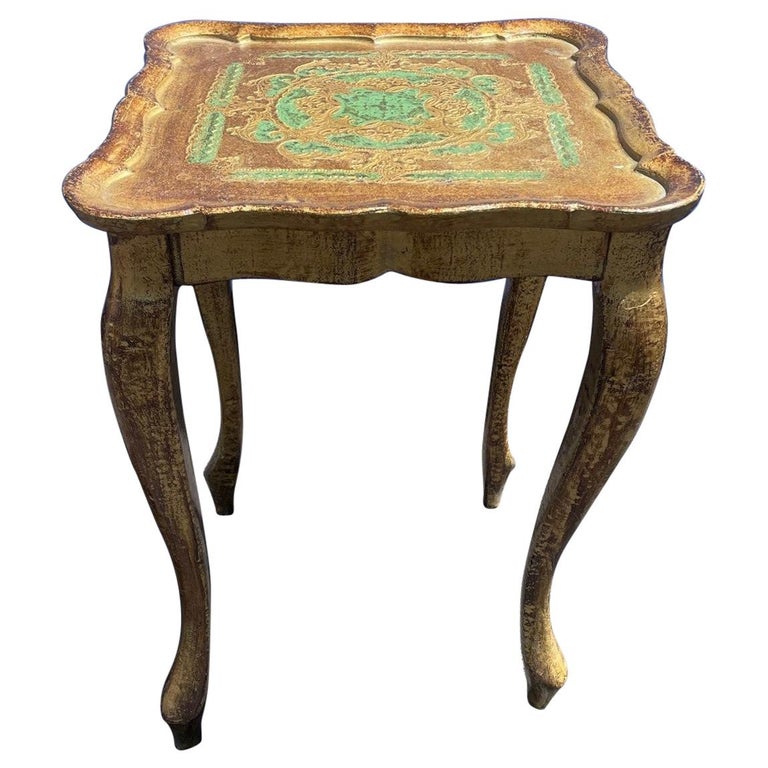 Gilt Finish Florentine Side Table For Sale at 1stDibs | florentine table