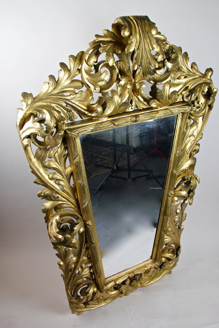 Gilt Florentine Wall Mirror Hand Carved, Austria, circa 1850 For Sale ...