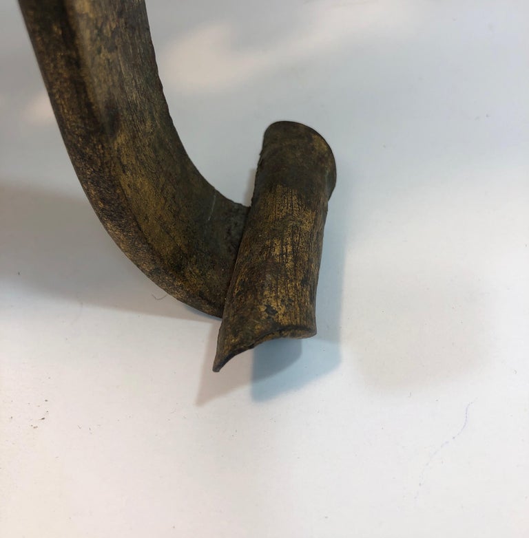 Gilt Iron Log Holder or Magazine Rack at 1stDibs