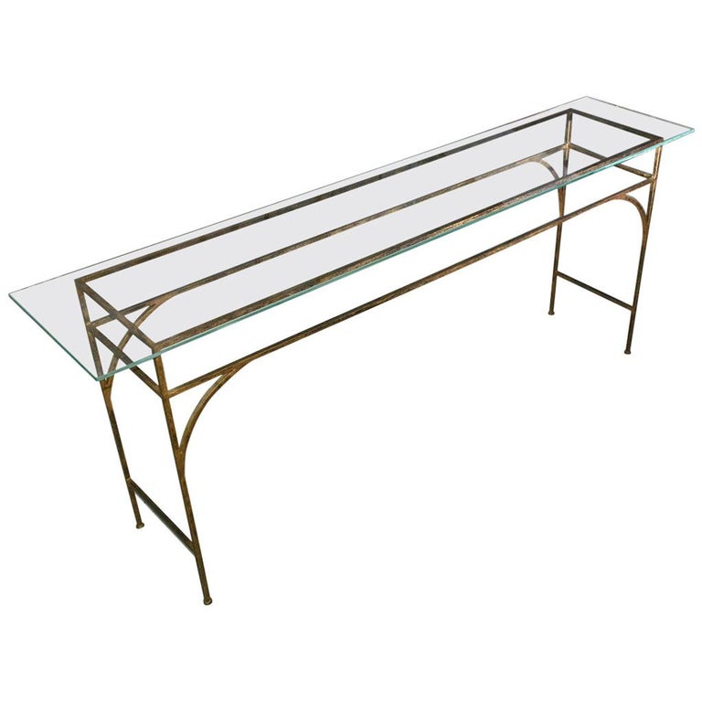 Gilt Iron Metal Console Table Base at 1stDibs