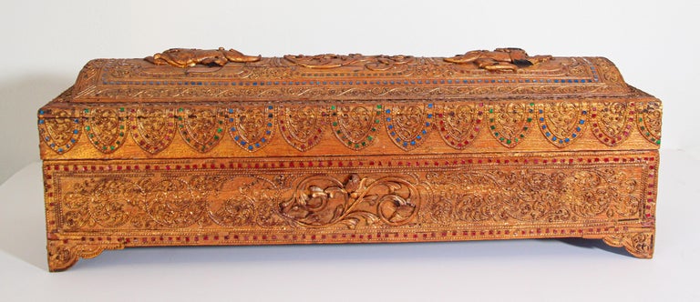 Gilt Lacquer Wood Manuscript Storage Box Burma 19th Century For Sale at ...
