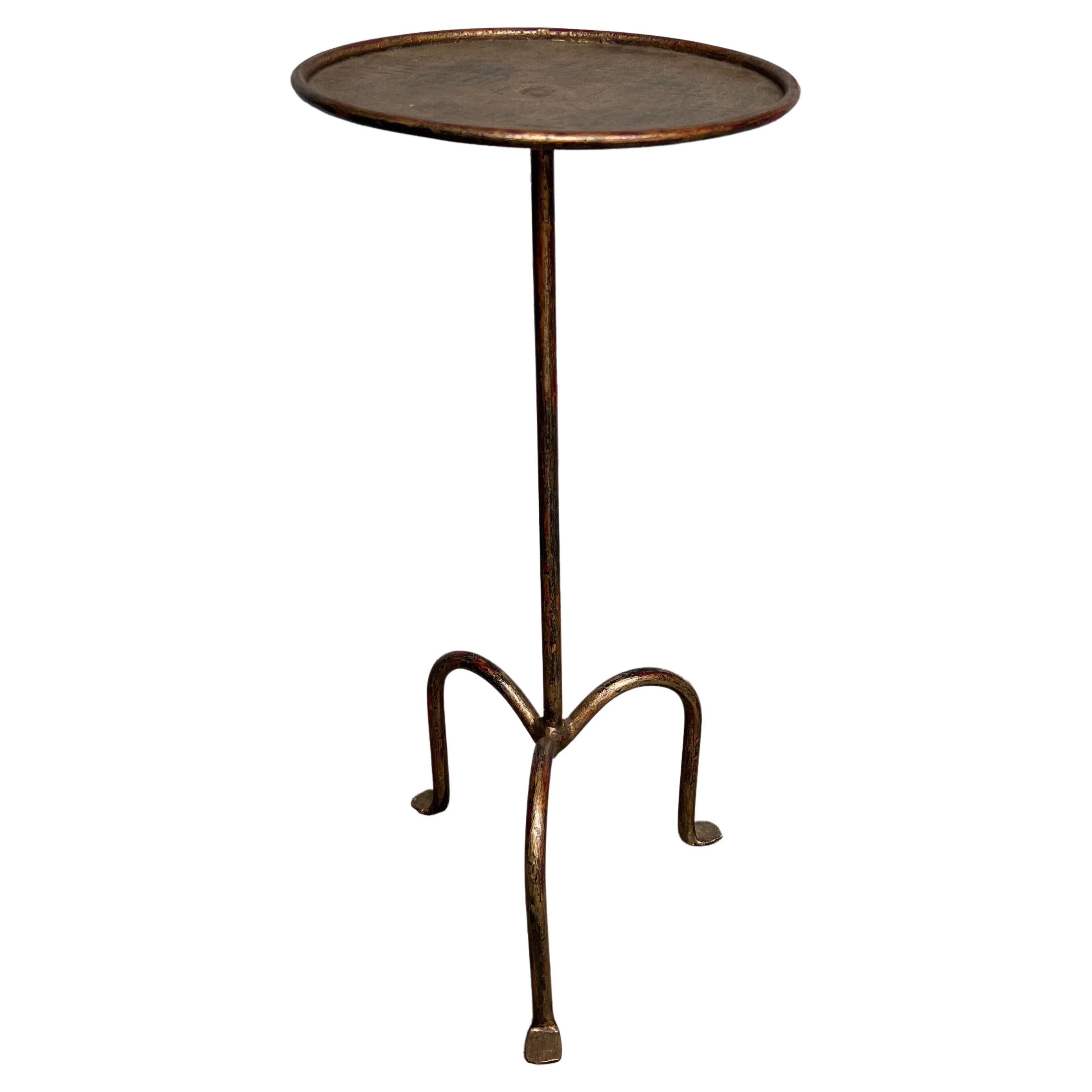 Four Brass and Glass Chapman Folding Tripod Drink Tables at 1stDibs