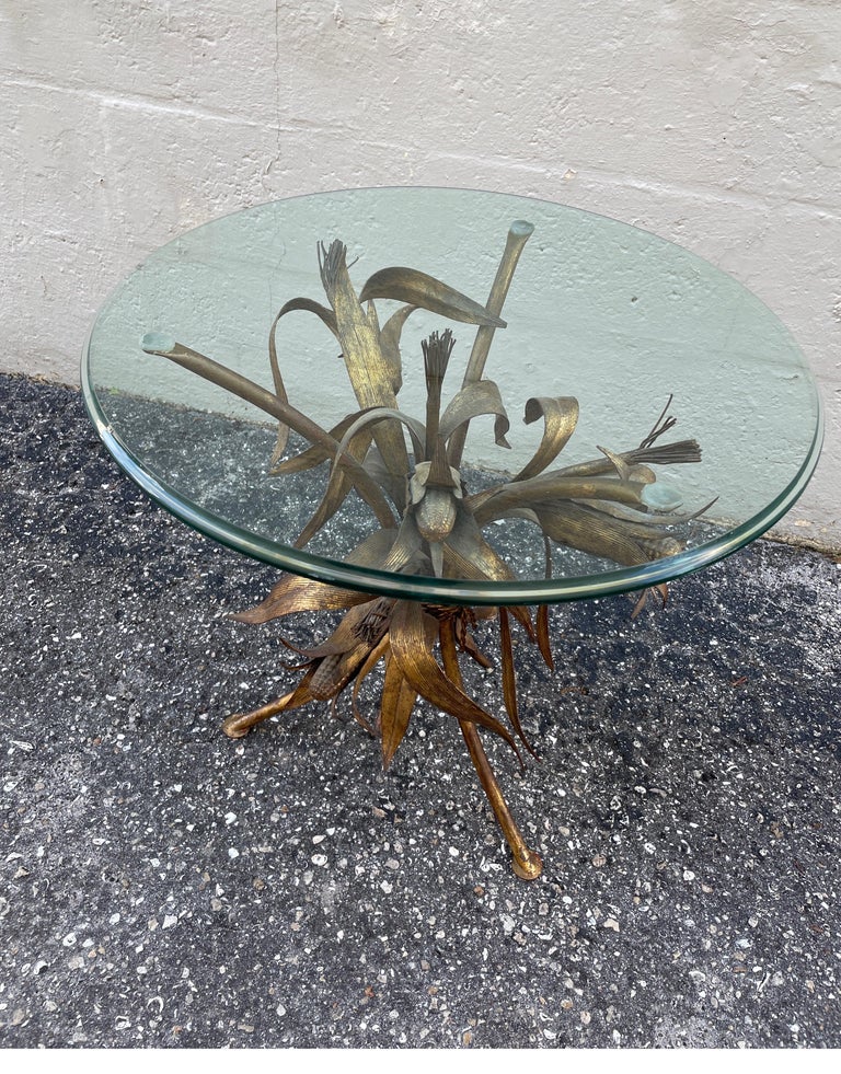 Gilt Metal Wheat and Corn Stalk Side / Drinks Table For Sale at 1stDibs ...
