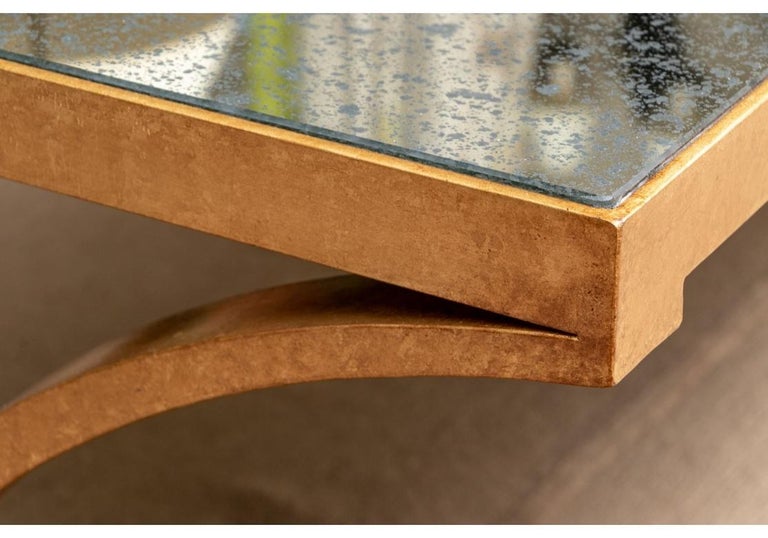 Gilt Metal X Form Cocktail Table By David Iatesta For Sale at 1stDibs