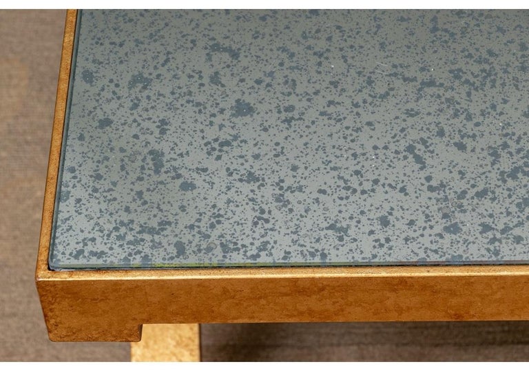 Gilt Metal X Form Cocktail Table By David Iatesta For Sale at 1stDibs