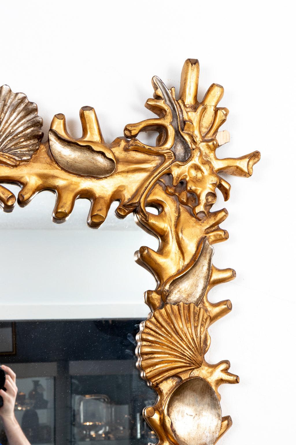 Gilt Ocean Theme Mirror For Sale at 1stDibs