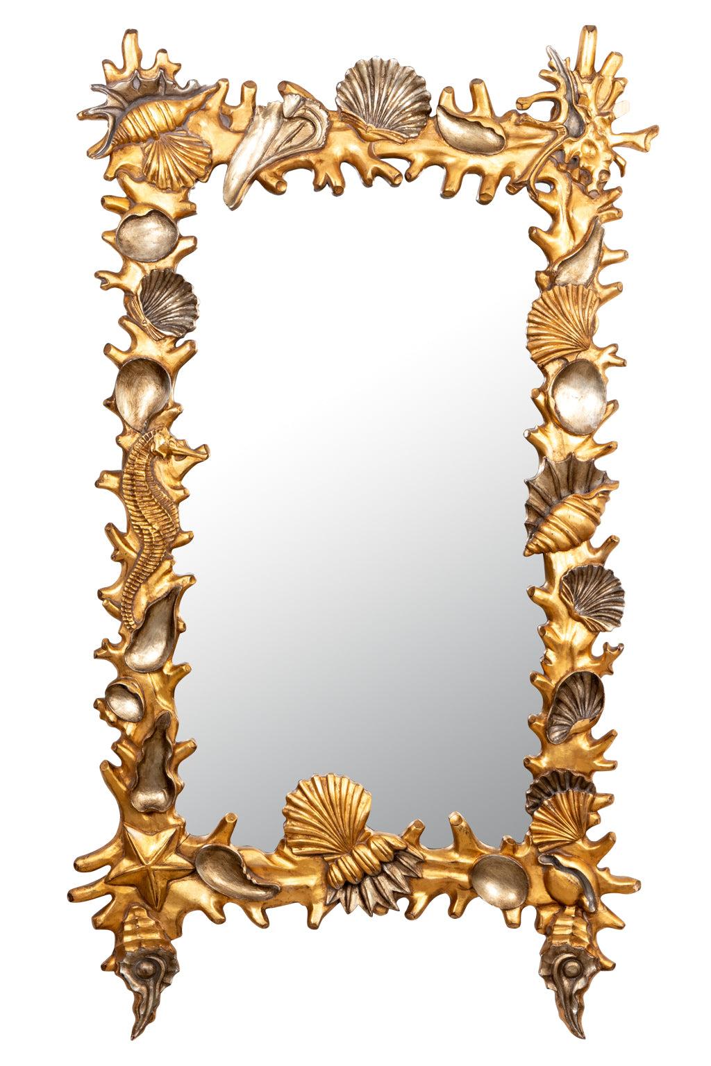 Gilt Ocean Theme Mirror For Sale at 1stDibs