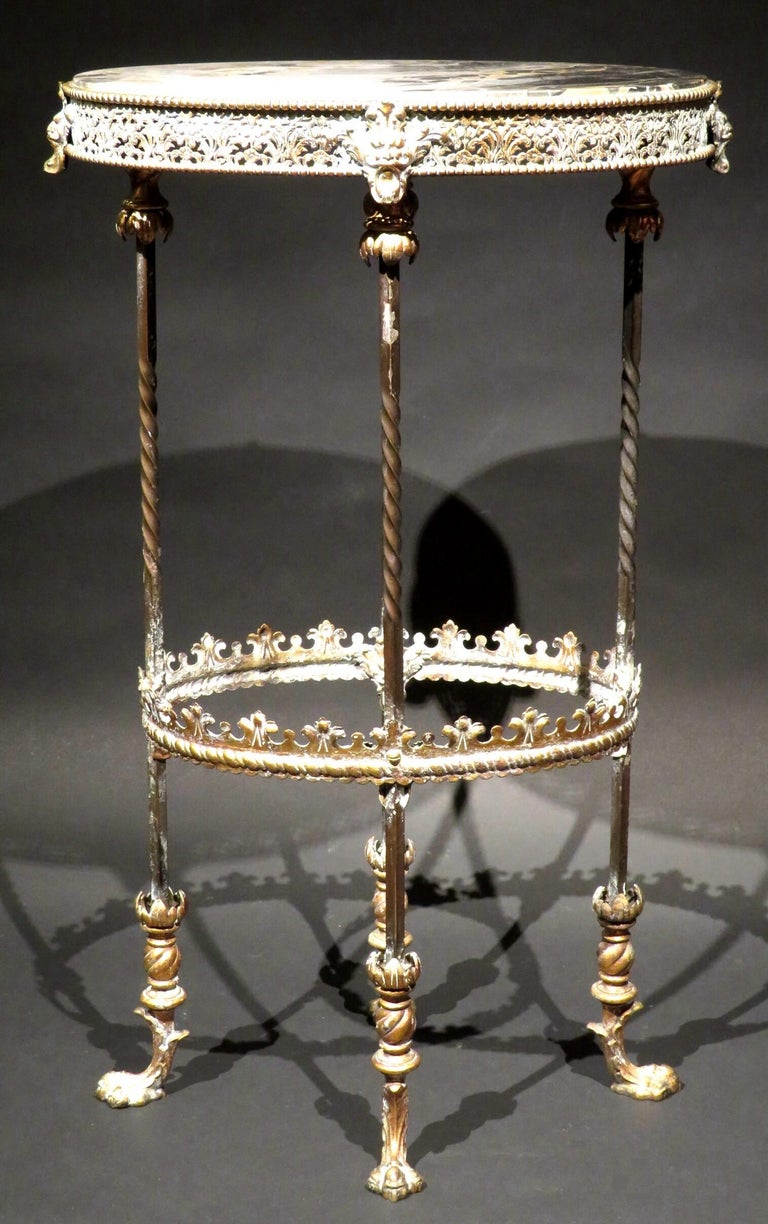 Arts and Crafts Gilt-Patinated Iron and Bronze Table Attributed to ...