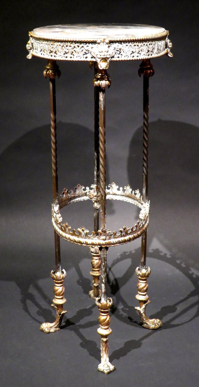 Arts and Crafts Gilt-Patinated Iron and Bronze Table Attributed to ...