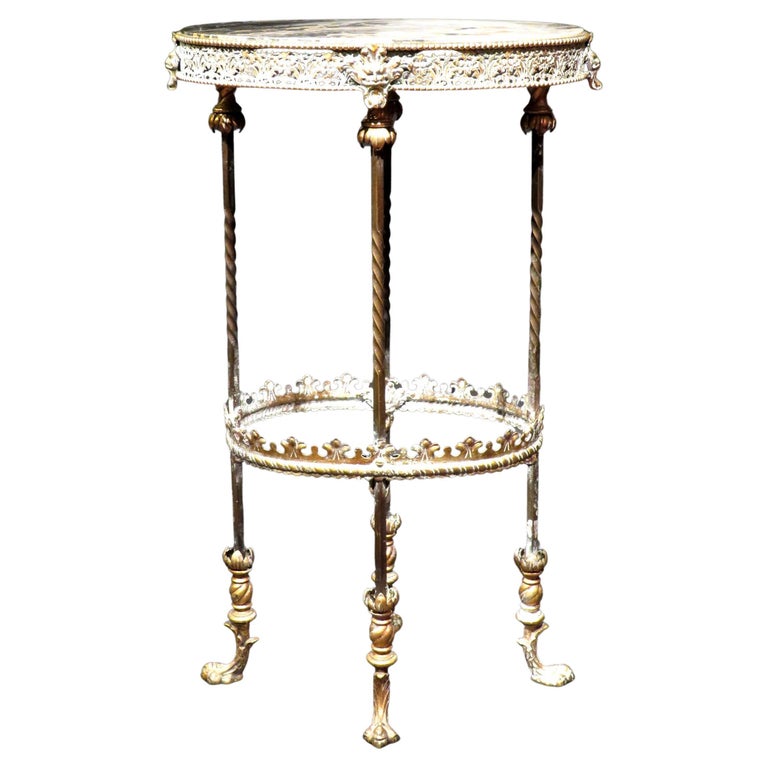Arts and Crafts Gilt-Patinated Iron and Bronze Table Attributed to ...