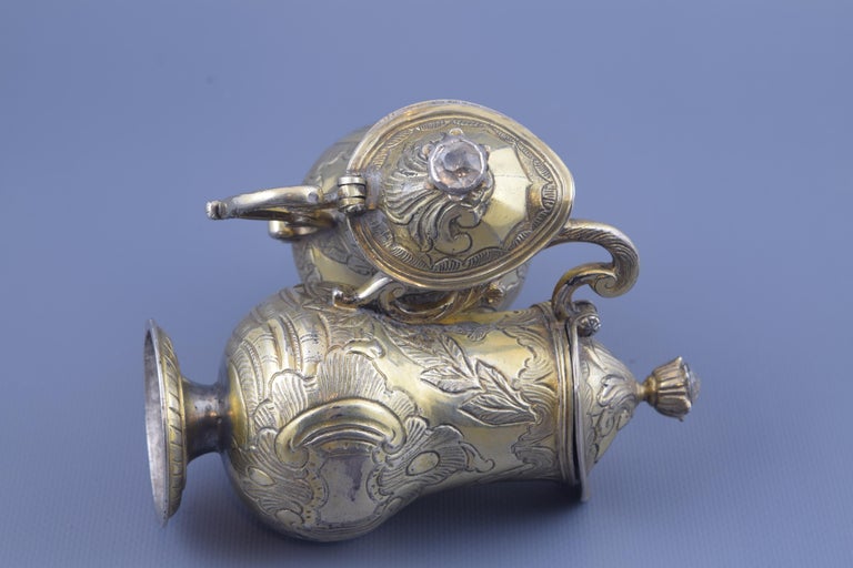 Gilt Silver Cruet Set, Pamplona Hallmarks, Spain, 18th Century For Sale ...
