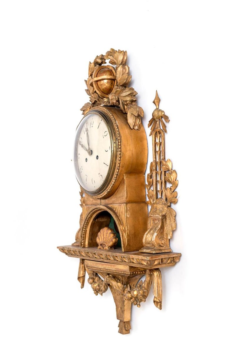 Gilt Swedish Cartel Wall Clock For Sale at 1stDibs | swedish wall ...