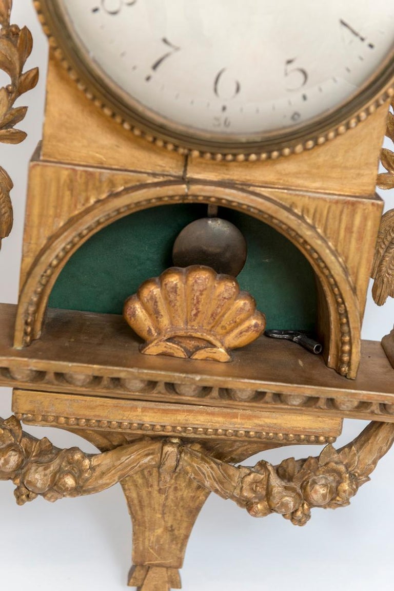 Gilt Swedish Cartel Wall Clock For Sale at 1stDibs | swedish wall ...