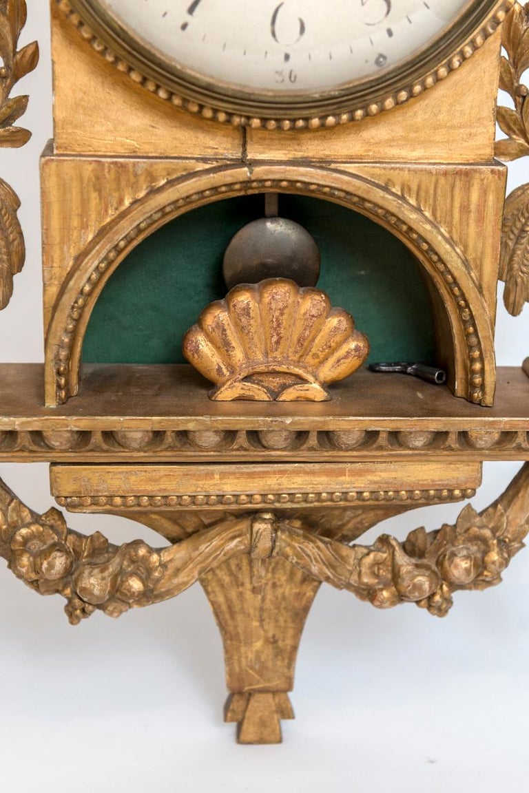 Gilt Swedish Cartel Wall Clock For Sale at 1stDibs | swedish wall ...