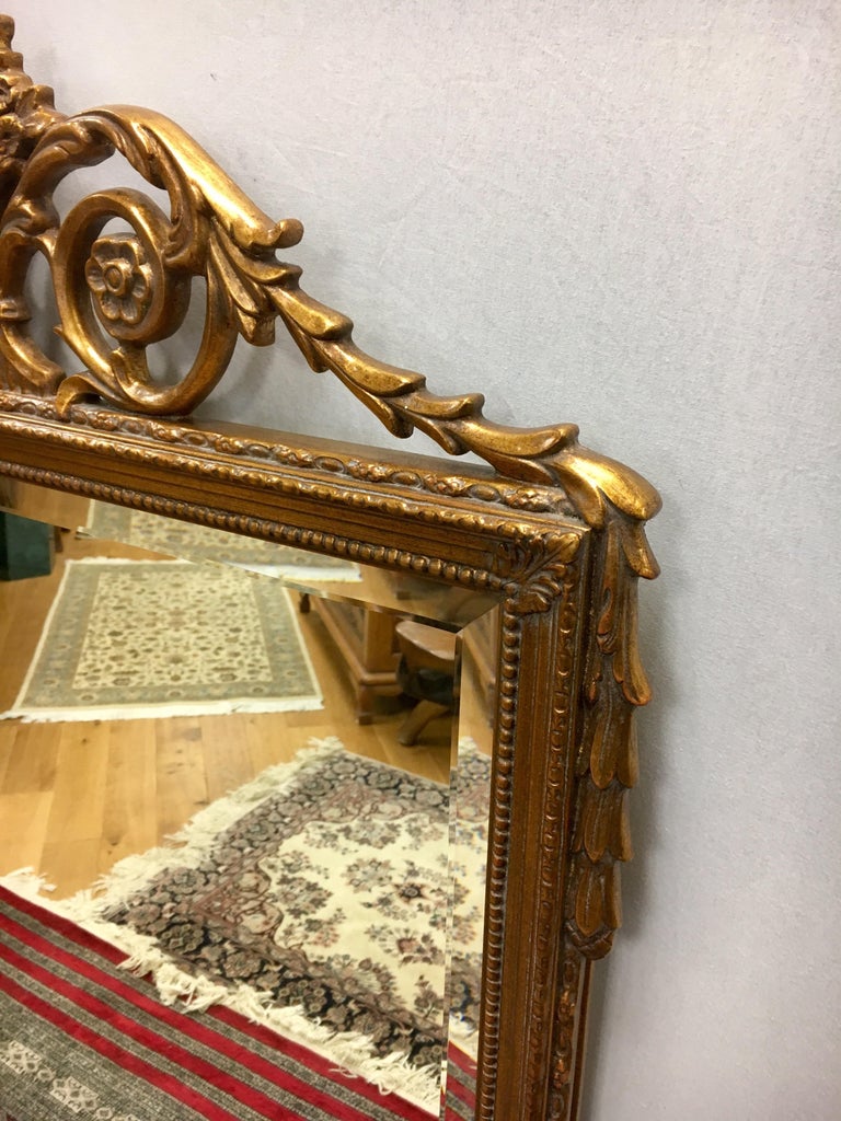 Giltwood Carved Beveled Mirror by Creative Wall Mirror and Art For Sale ...