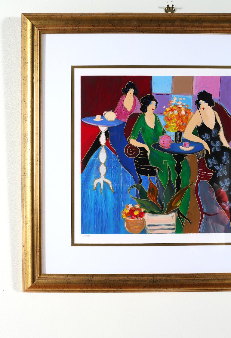 Giltwood Framed Itzchack Tarkay Signed / Numbered Serigraph For Sale at ...