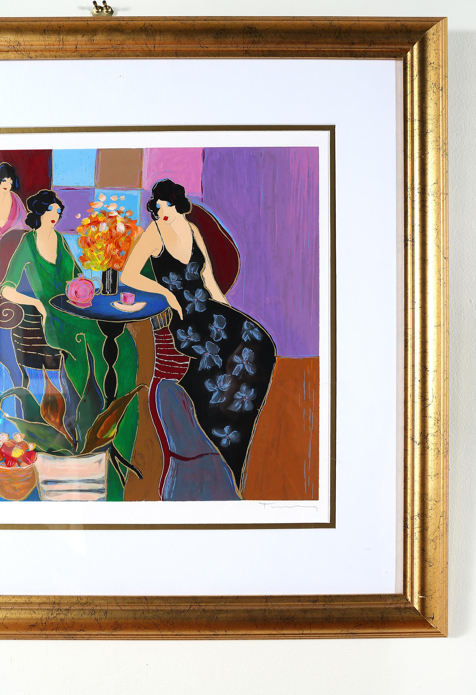 Giltwood Framed Itzchack Tarkay Signed / Numbered Serigraph For Sale at ...