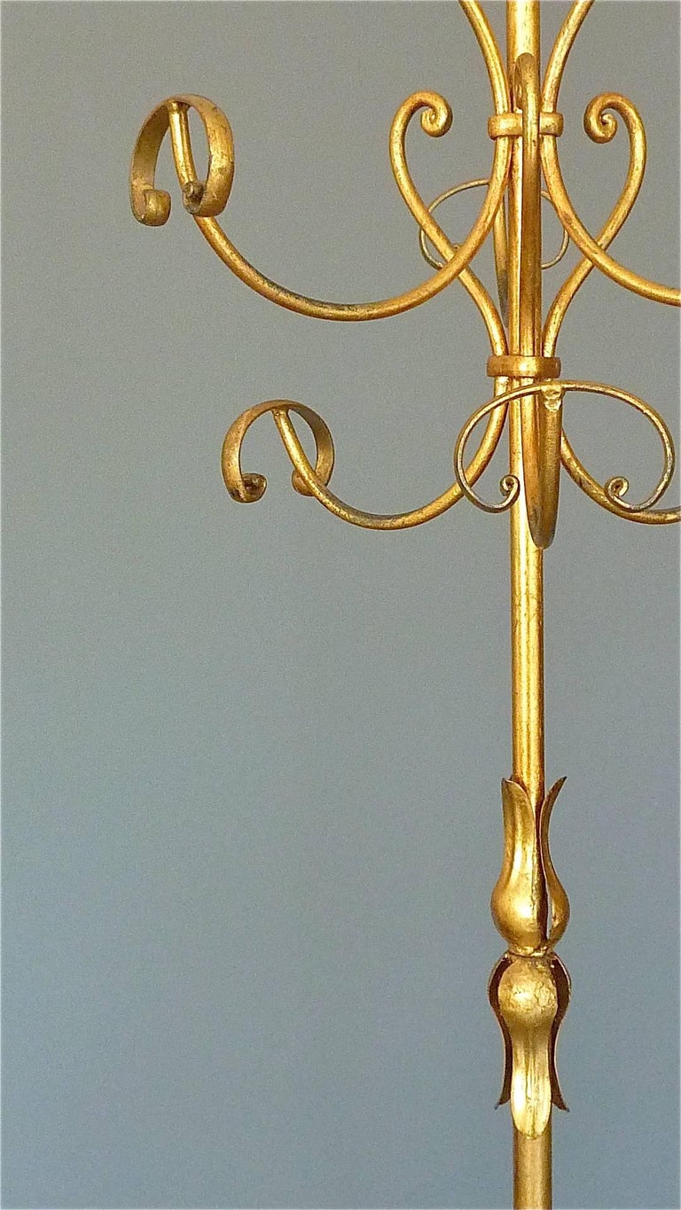 Gilt Wrought Iron Metal Coat Stand Hat Rack Kögl Style, Italy, 1950s at ...
