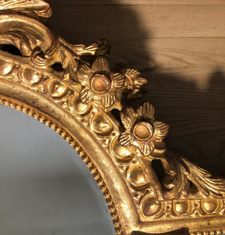 Giltwood Carved Louis XVI Style Mirror at 1stDibs