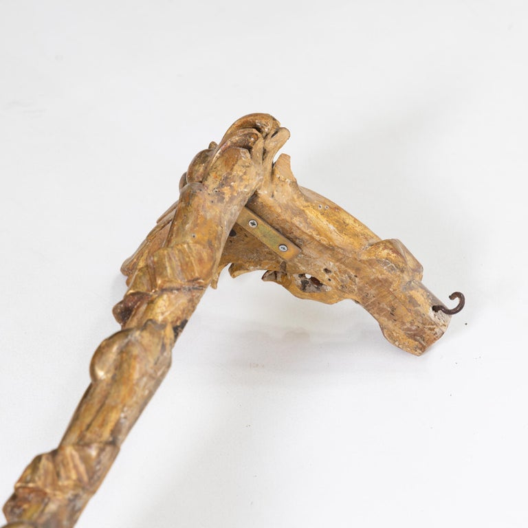 Giltwood Curtain Rods, Italy, 19th Century For Sale at 1stDibs