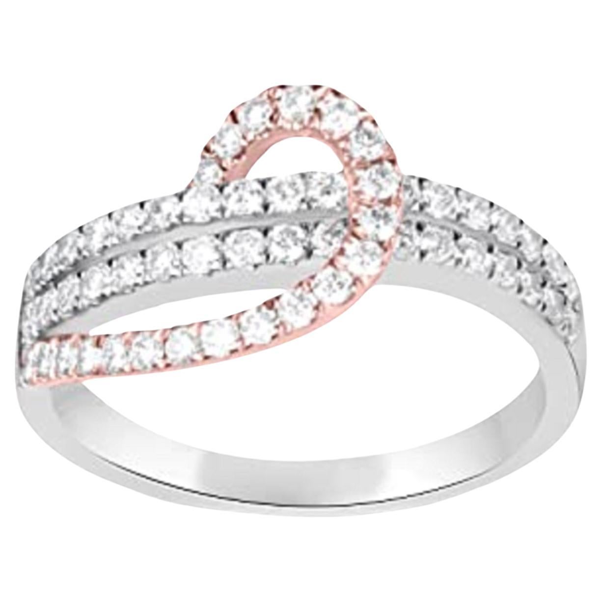 Gin and Grace 10K Rose Gold Natural White Diamond Ring for women For ...